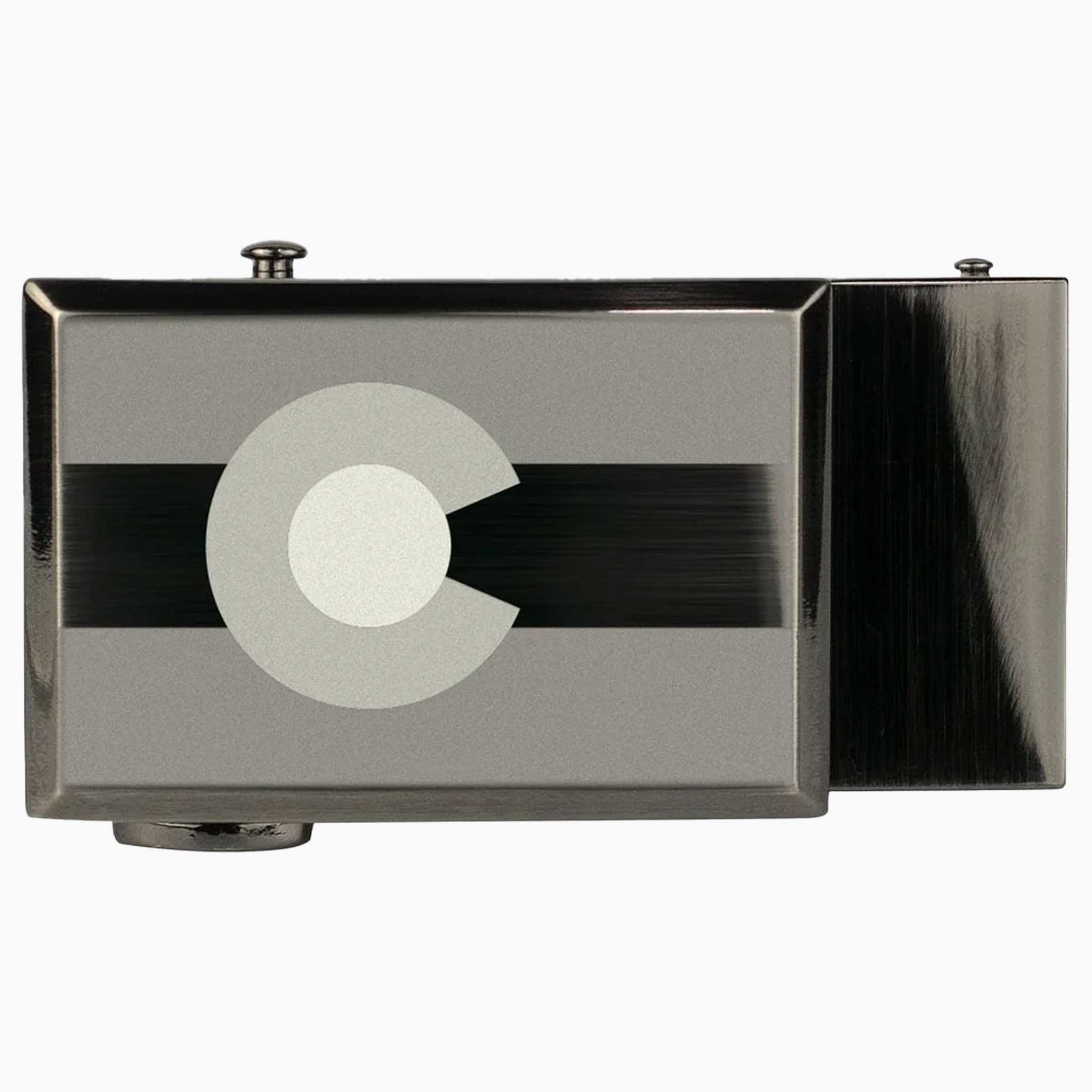 Colorado Shield Gunmetal Beveled Buckle, Fits 1 3/8" Strap [35mm]