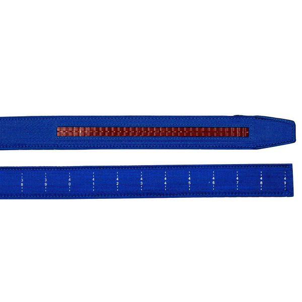 Braided Blue & White Golf Ratchet Belt 1.38" [35mm]